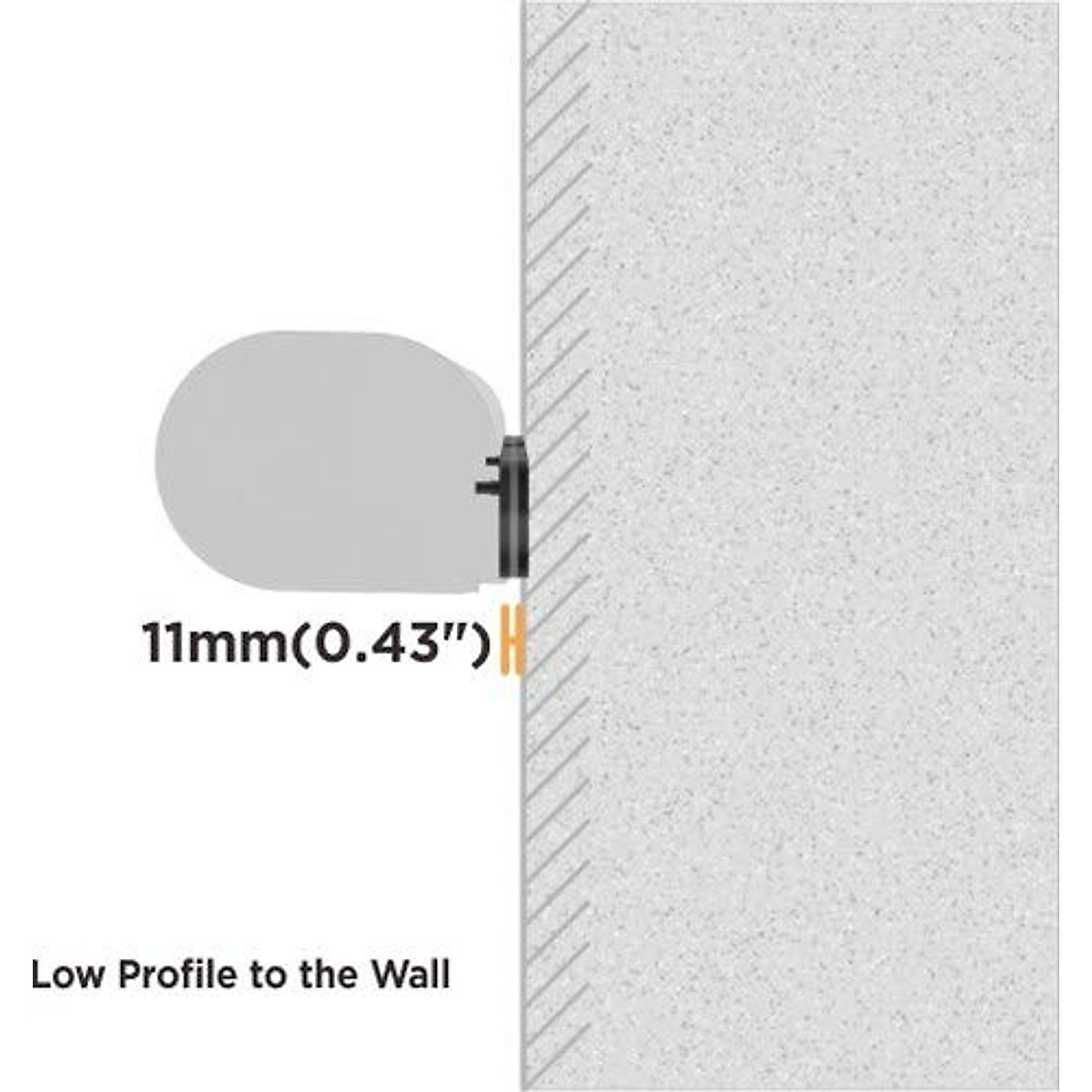 Mount Plus MP-SB66W_1 Wall Mount Bracket Kit for Sonos Arc Sound Bar | ONLY Install Sonos Arc Soundbar Bar on Wall Under TV | Black Color