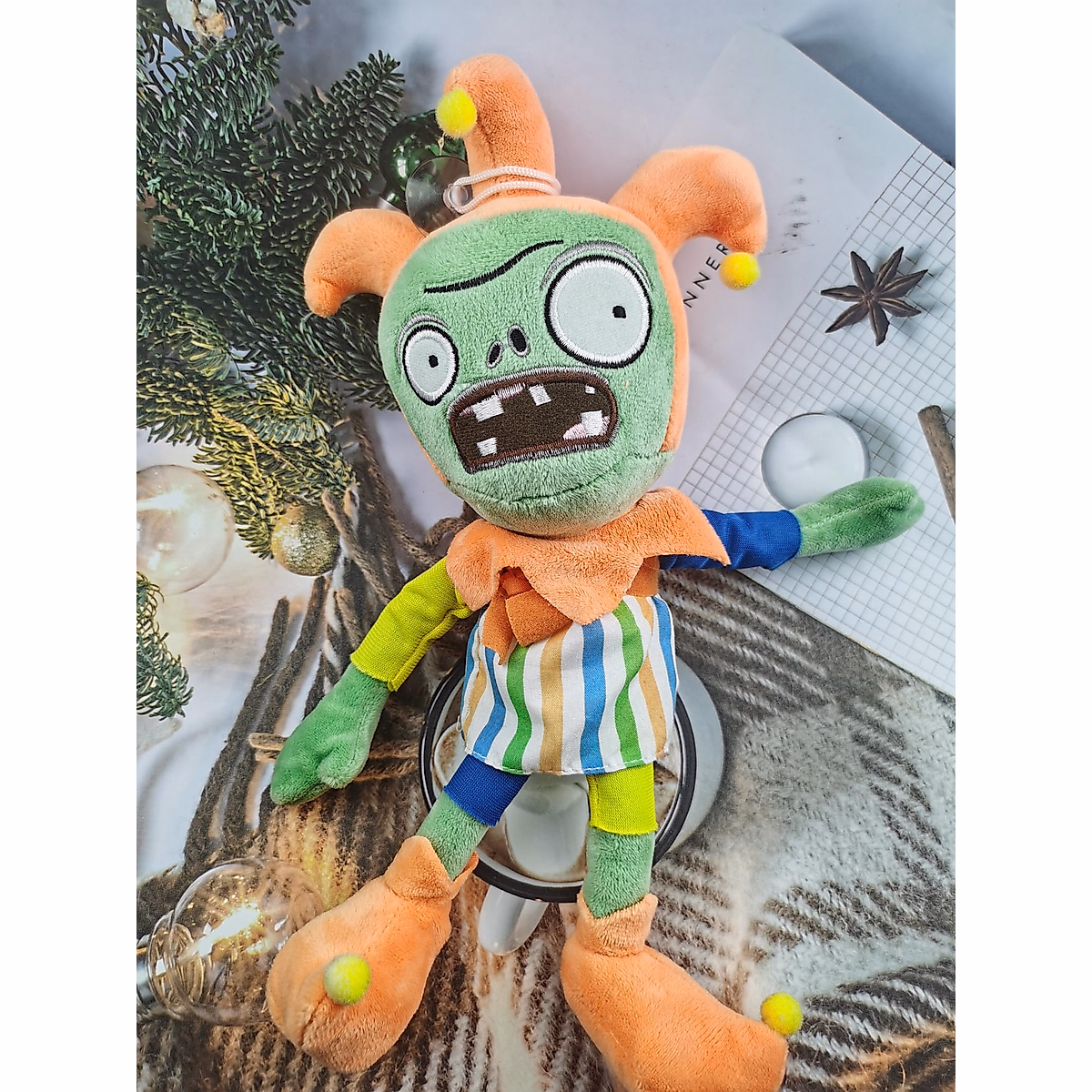 12" Plants and Zombies Jester Plush Zombies Toys Normal Zombies PVZ Plushies 1 2 Stuffed Soft Doll Jester Zombies New
