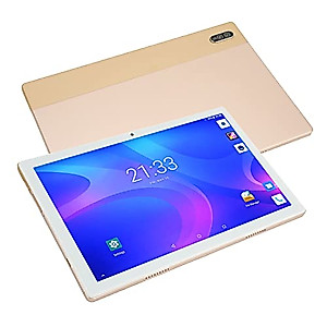 PUSOKEI 10in Gaming Tablet for Kids & Adults,8GB RAM 256GB ROM,8MP 13MP Camera,1920x1200 HD Display,Octa Cores 2.0GHZ,for Android11,8800mAh Battery.(Golden)
