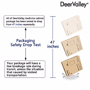 Deer Valley Medicine Cabinet with Mirror, 26 x 30 Inch Double Doors Bathroom Mirror Medicine Cabinet with Adjustable Glass Shelves, Frameless Surface Mount Wall Cabinet, Beveled Edge