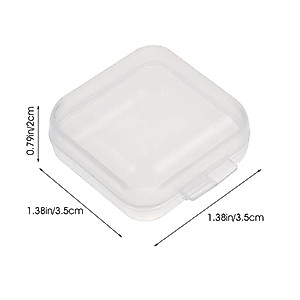 Sewroro Plastic Organizer Box 120pcs Mini Organizer Box Small Clear Plastic Beads Storage Containers Box Pills Storage Case with Hinged Lid for Small Items Crafts Hardware Bead Storage Containers