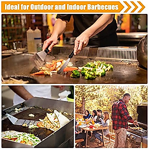 Morole Griddle Accessories Kit, 10PCS Flat Top Grill Accessories Set for Blackstone, Stainless Steel BBQ Accessories with Griddle Spatula, Griddle Scraper, Chopper, Bottles, Cleaning Set, Tong