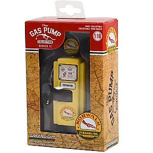 ModelToyCars 1948 Wayne 100-A Gas Pump Norwalk Gasoline, Yellow, Greenlight 14110A - 1/18 Scale Diecast Gas Pump