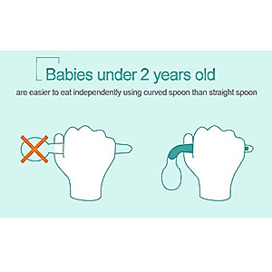 Qshare Baby Utensils Spoons with Travel Safe Case, Toddlers Feeding Training Spoon with Easy Grip and Bendable Function, Perfect Self Feeding Learning Spoons…