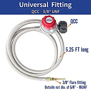 GONGYI Propane Gas Forge Double Burner Smelting, Heavy Duty Stainless Steel 304 with Regulator 0-30 PSIG/Air Adjustment Sleeve Adjustable Flame