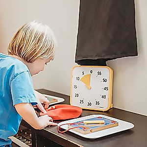Time Timer 8 Inch Learning Center Classroom Set — 60 Minute Visual Timer for Kids with Dry Erase Activity Cards for Kids Classroom, Learning Centers and Teachers Desk Clock, Primary (3-Pack)