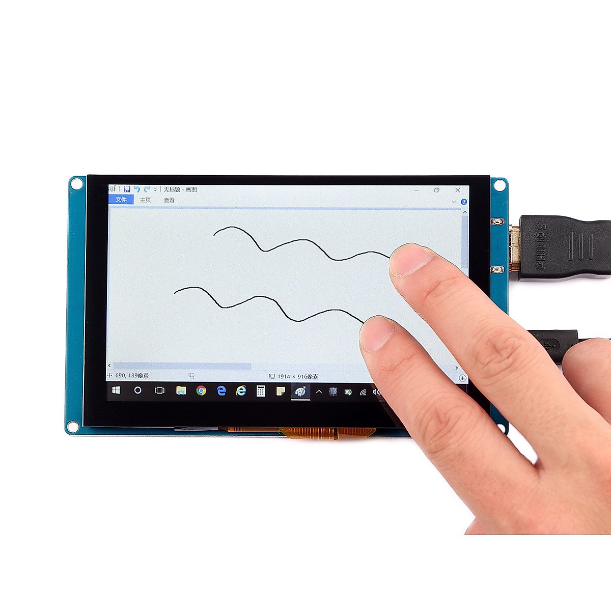 GeeekPi 5 Inch Capacitive Touch Screen 800x480 HDMI Monitor TFT LCD Display for Raspberry Pi 4 Model B, Raspberry Pi 3/2 Model B/B+/Pi Zero & BeagleBone Black & PC