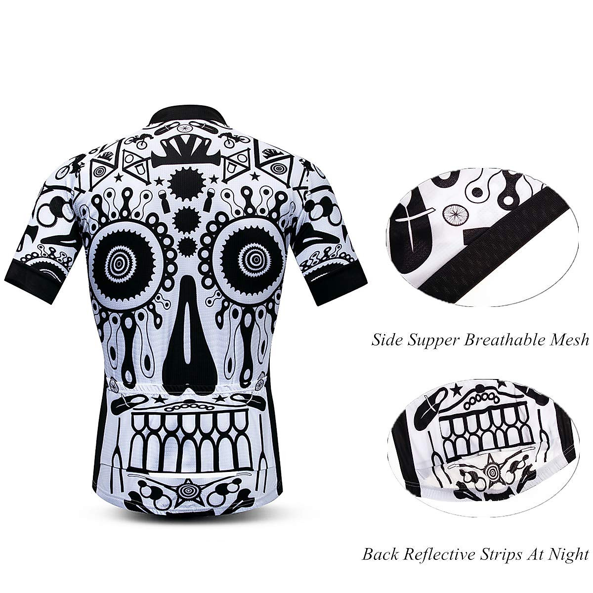 Men's Cycling Jerseys Wolf Print Bicycle Shirts Summer Road Bike Clothes Quick Dry Breathable