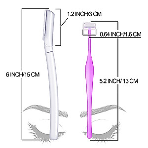 20 Pcs Eyebrow Razor for Women T Shaped Dermaplane Face Razor Eyebrow Trimmer Facial Razor with Cover Eyebrow Shaver Face Hair Remover Tool for Women Girls, 2 Style