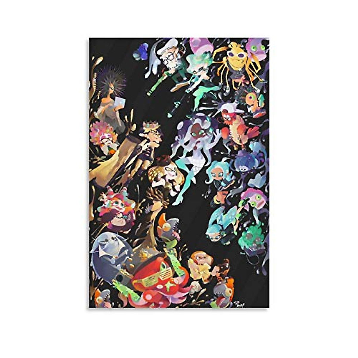 UYTT Splatoon 2 Final Fest Anime Canvas Art Poster and Wall Art Picture Print Modern Family Bedroom Decor Posters 12x18inch(30x45cm)