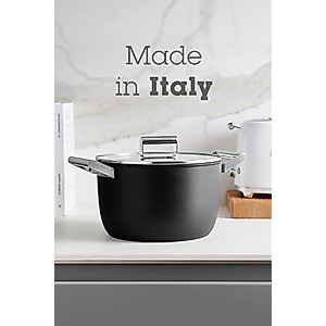 Smeg Black 5-Quart 9.5-Inch Casserole Dish with Lid