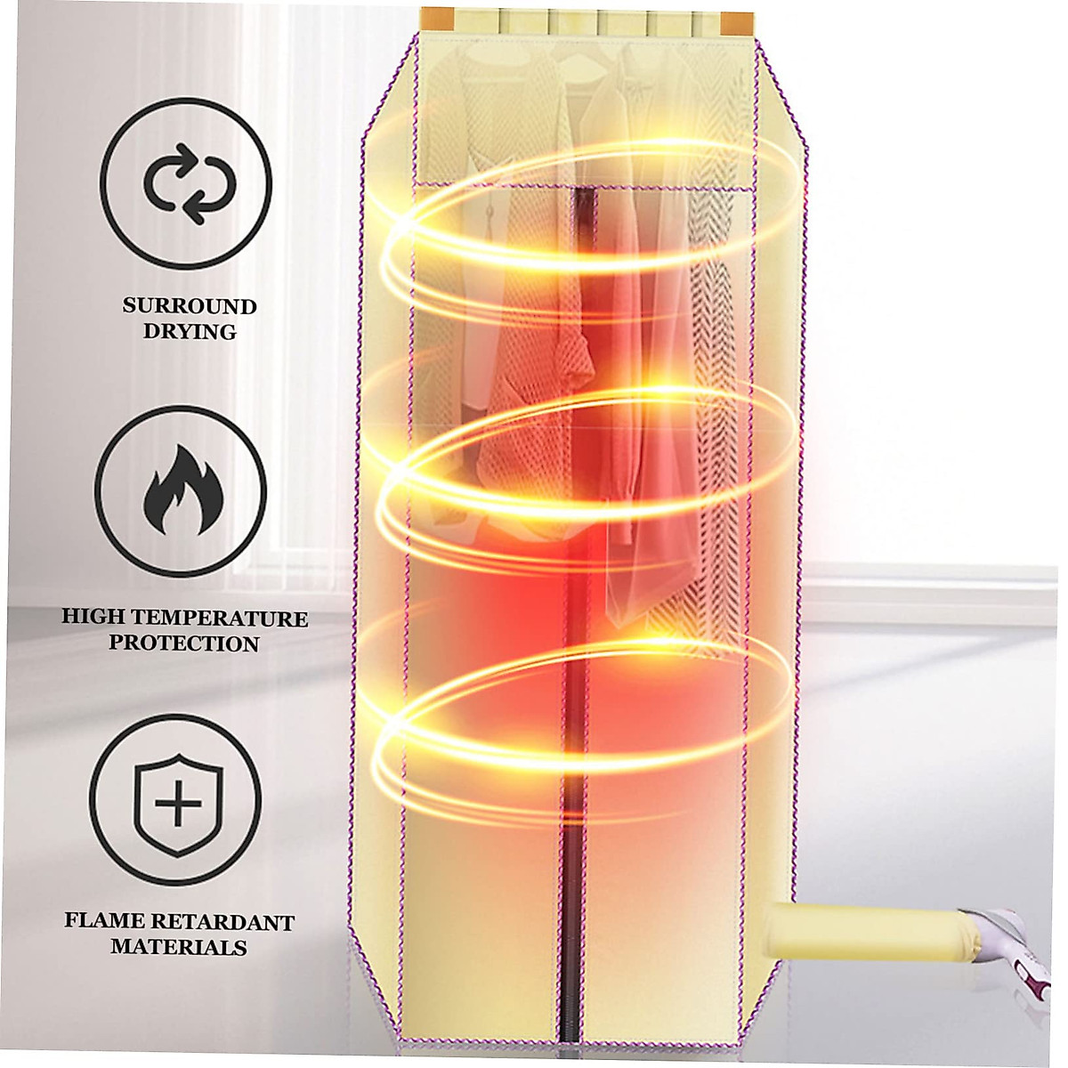 DOITOOL 1pc Dry Clothes Bag Travel Drying Rack Travel Clothes Dryer Wisking Tool Electric Heated Clothes Dryer Outdoor Clothes Dryer Mini Clothes Dryer Machine Fast Drying Machine Portable