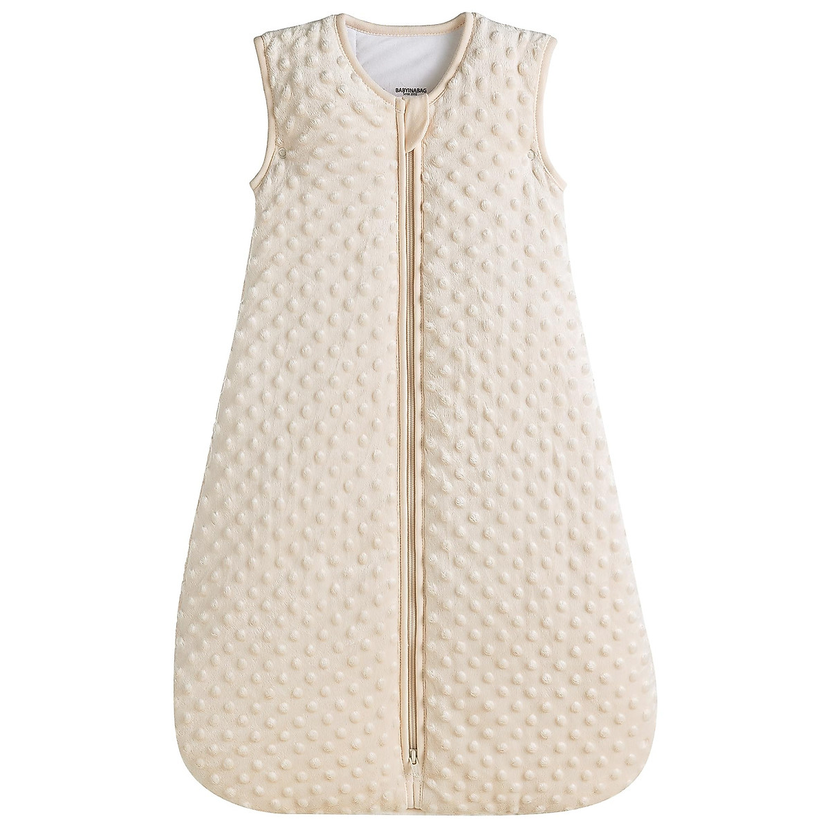 BABYINABAG Very Warm 2.5 Tog Quilted Winter Model Baby Sleep Bag or Sack, Plush Minky Dot for Infants and Toddlers (Medium (10-24 mos))