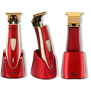 Supreme Trimmer Hair Trimmer ST5220 Beard Trimmer for Men, Professional Barber Liner Cordless Hair Clipper – Red T-Shaper Li