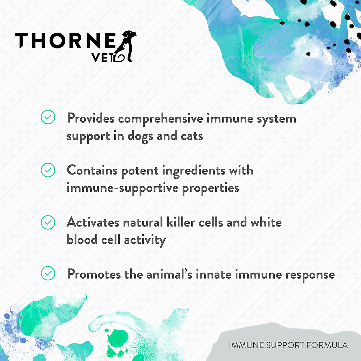 ThorneVET Immune Support Formula Powder – Immune Support for Dogs & Cats, 90 Scoops