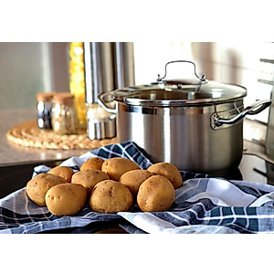 HEVSTIL Tempered Glass Lid,8inch /21cm Clear Glass Pot Lid with Stainless Steel Handle Tempered Pot Glass Lid Glass Replacement Lid for Frying Pan, Fry Pan, Skillet, Pan Lid