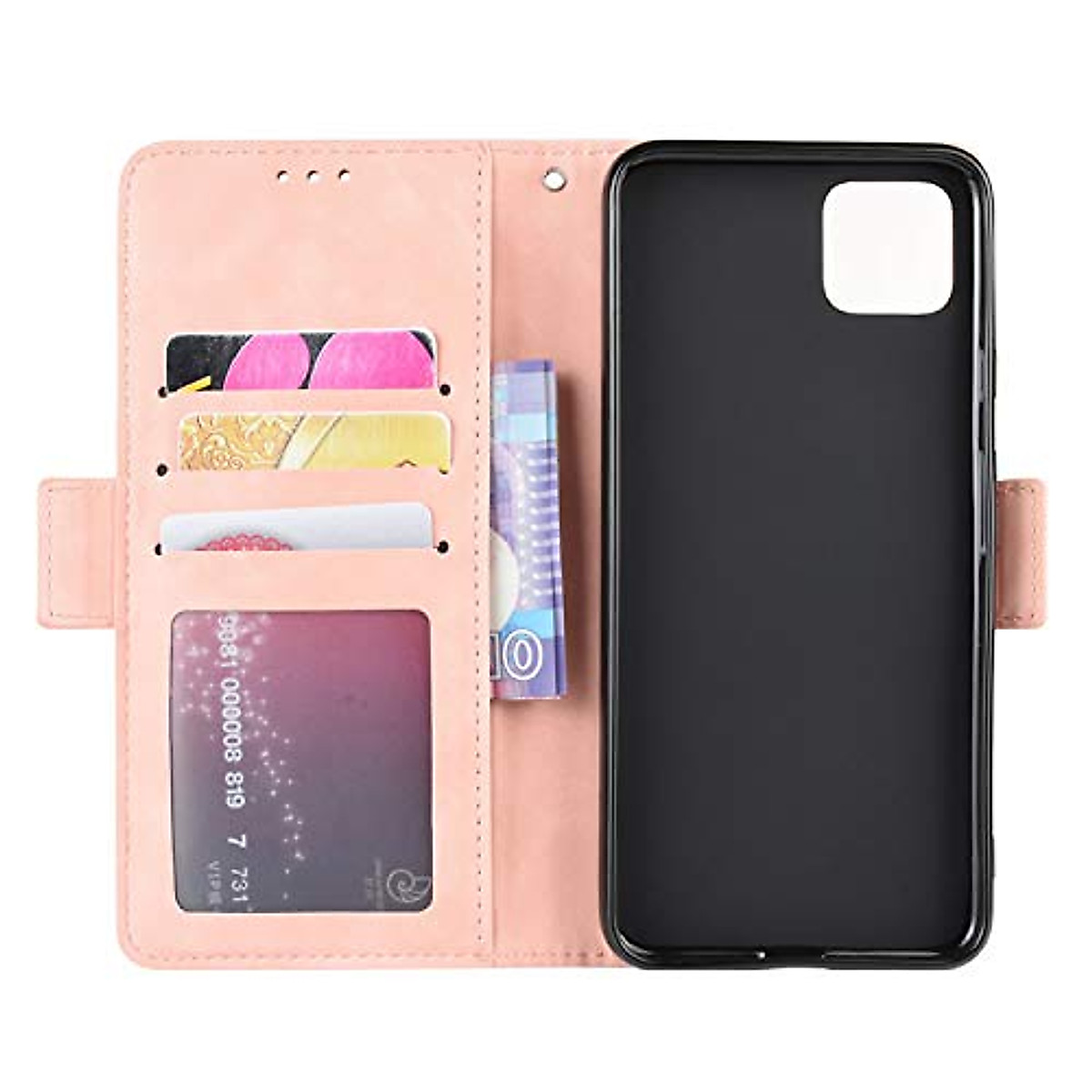 HualuBro Google Pixel 4 Case, Magnetic Full Body Protection Shockproof Flip Leather Wallet Case Cover with Card Slot Holder for Google Pixel 4 Phone Case (Pink)