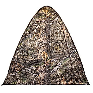 Ameristep Gunner Lightweight Durable 58" x 56" x 57" Compact Size 1-Person Capacity Portable Hunting Ground Blind - Mossy Oak DNA