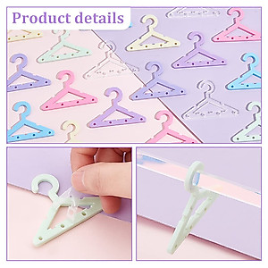 PH PandaHall 42pcs Clothes Hanger Earring Holder Necklace Mini Hanger Rack Jewelry Display Dangle Earring Hanging Organizer Acrylic Ear Studs Display Rack for Retail Show Personal Exhibition