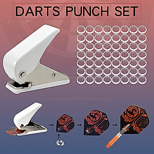 Dart Accessory Kit for Soft Tip and Steel Tip with Dart Rubber O Ring, Dart Sharpener, Dart Wrench Tool, Shaft and Dart Point Remover Tool, Dart Flight Punch Tool, Dart and Accessories Set
