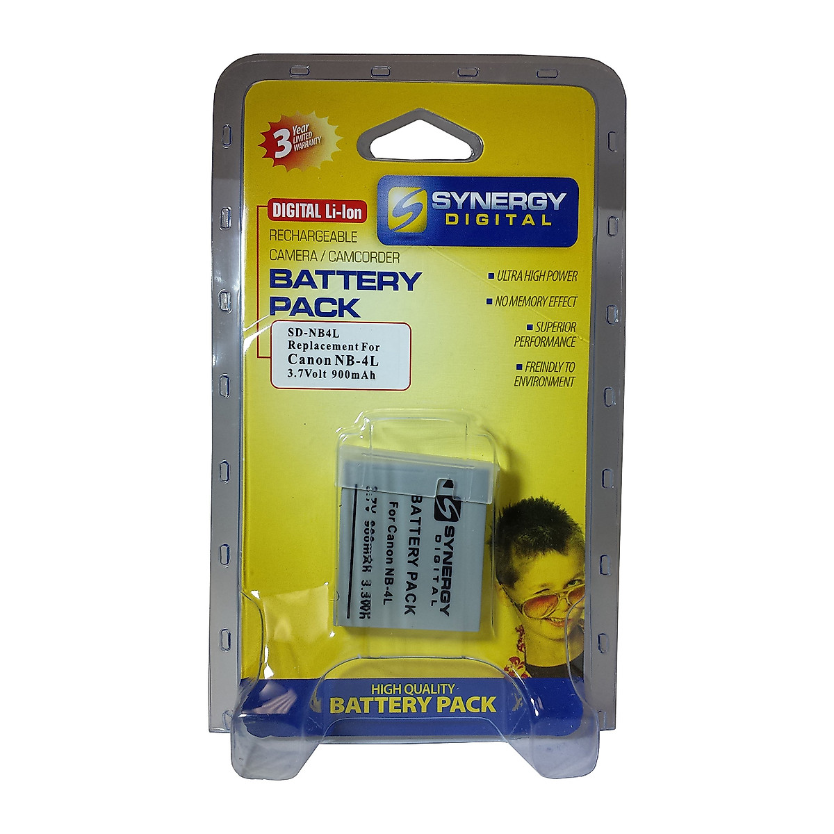 Synergy Digital Camera Battery, Works with Canon PowerShot ELPH 330 HS Digital Camera, (li-ion, 3.7V, 900 mAh) Ultra Hi-Capacity Battery