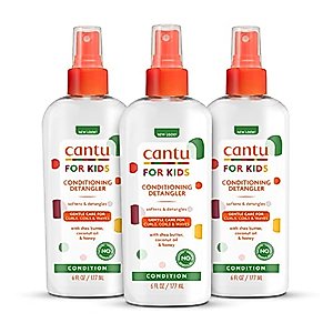 Cantu Care for Kids Paraben & Sulfate-free Conditioning Detangler with Shea Butter, 6 fl oz (Pack of 3)