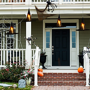 MAITING 8Pcs Floating Witch Hat Decorations,Witches Hat,Hanging Witch Hats,Halloween Witches Hats Decor,Witch Hat,Floating Porch Indoor Outdoor Hocus Pocus Decor Party Supplies,Black