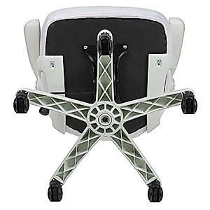 Flash Furniture High Back White Mesh Ergonomic Swivel Office Chair with White Frame and Flip-up Arms 26.5D x 26.5W x 44H in