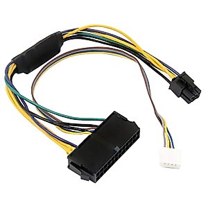 yueyang 24 Pin to 6 Pin ATX Power Adapter Cable for H P Z220 Z230 SFF MT TWR Series for H P Elite 8100 8200 8300 800G1(30cm)