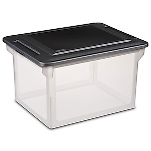 Sterilite 18689004 Storage File Box, 4-Pack , Black