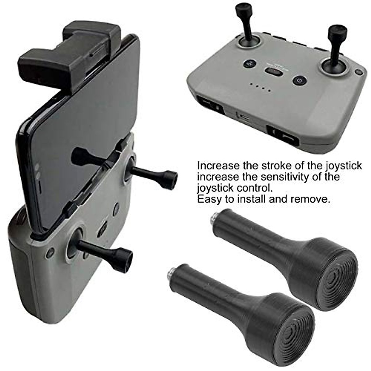 Shanrya Extension Joystick for Mini 2, Plastic Material Remote Controller Joystick Extension, Durable for Mini2 and Air2 Remote Control RC Drone Lovers