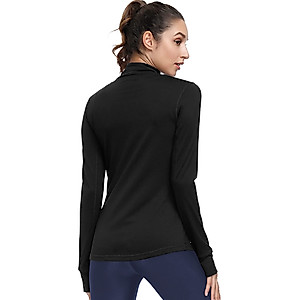 Dolcevida Womens Sports Jackets Zip Up Workout Yoga Jacket with Pockets