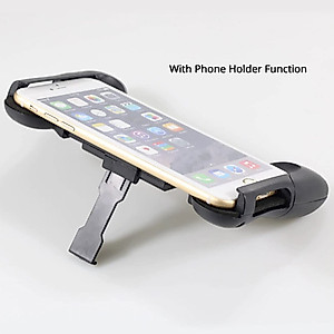 Portable 4.5-6.5 inch Mobile Phone Support Game Controller Joystick Grip Game Holder Handle with Bracket (Black Type 02)