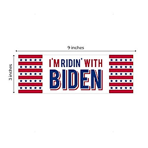 SBLABELS Riding with Biden Political Bumper Sticker / 2020 Democratic Candidate Bumper Decal Sticker