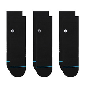 Stance Icon Quarter Socks [3 Pack] (Medium, Black)
