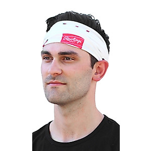 Rawlings Multi-Functional Face, Neck and Head Gaiter - White Baseball Stitched