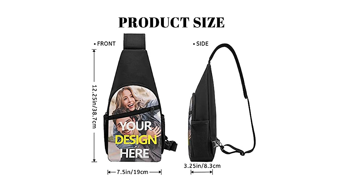 Custom Sling Bag - Personalized Crossbody Backpack
