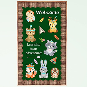 Dark Wood Scalloped Bulletin Board Border Trim for Classroom School Decoration Teacher Students Supply for Chalkboard Whiteboard 52 ft