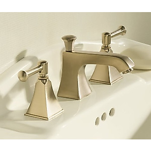 KOHLER 454-4S-CP Memoirs Stately Bathroom Sink Faucet with Lever Handles, Widespread, Polished Chrome