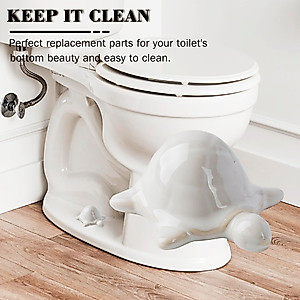 Toilet Bolt Covers, Turtle Toilet Bolt Caps - Fun and Cute Bathroom Toilet Screw Cover Caps - Decorative Toilet Caps for Bottom of Toilet (White turtle 2pcs)