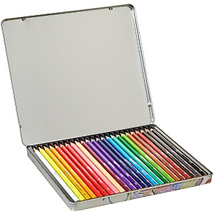 Amazon Basics Premium Colored Pencils, Soft Core, 24 Count (Pack of 1)