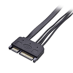Cable Matters 2-Pack 22-Pin Power and Data SATA Extension Cable - 20 Inches