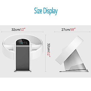 Desk Fan - Wall Mount Bladeless Fan Personal Cooling Fan, 12 Inch Table Fan, 9 Speeds, 90° Oscillating Quiet Floor Fan with Remote for Office, Bedroom