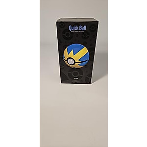 The Wand Company Pokémon Poké Ball Authentic Replicas - Realistic, Electronic, Die-Cast Poké Ball with Display Case Light Features (Quick Ball)