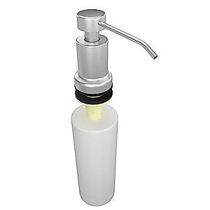 Ultimate Kitchen™ – Built-in FOAMING Soap Dispenser for Kitchen and Bathroom Countertop | Stainless Steel Foam Soap Pump with 17oz Under Counter Bottle | Installs Quickly | Satin Finish
