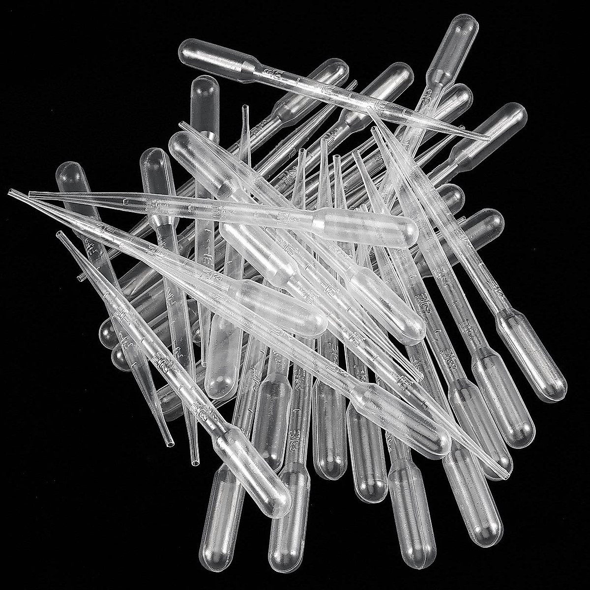 SEUNMUK 80 Pack Dia 90mm x 15mm Plastic Petri Dishes with Lid, Sterile Petri Dishes, Lab Petri Dishes with 200 PCS 3ml Transfer Pipettes for School and Laboratories