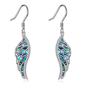 Angel Wing Dangling Earrings for Women Sterling Silver Guardian Angel Dangle Earrings Angel Jewelry