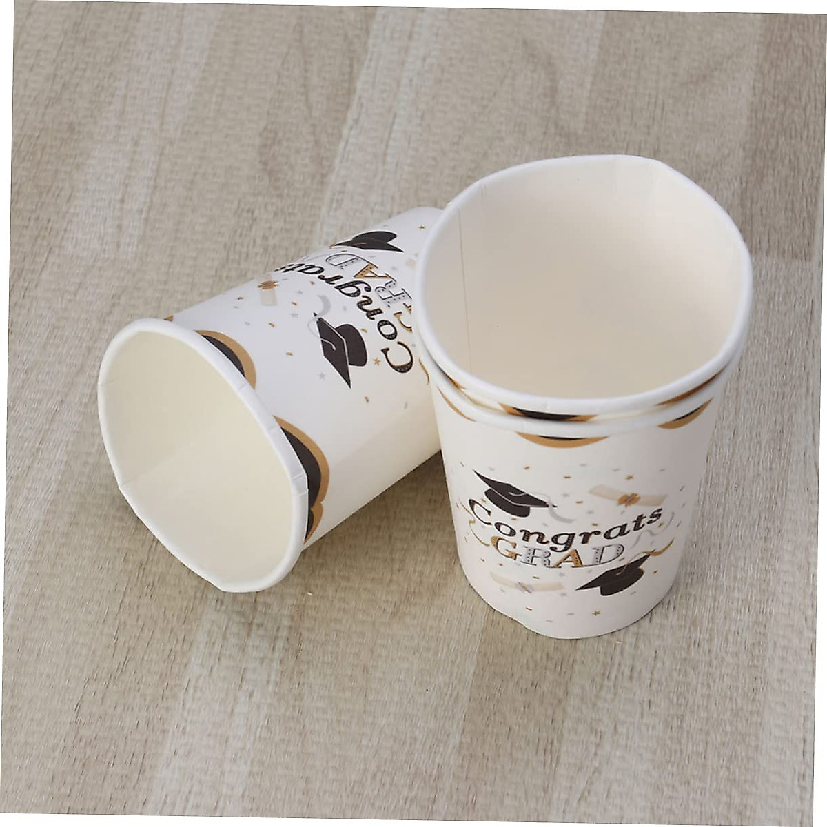 MUSISALY 10pcs Graduation Cups Disposable Cups Beer Paper Mugs Class of 2022 Paper Cups Congrats Grad Cups Beverages Cups Disposable Paper Cups Graduation Season Grace