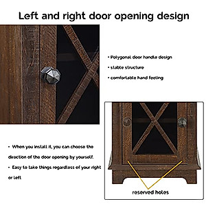 ZEANEW End Table with Charging Station - Nightstand Side Table with Adjustable Storage Shelf for Living Room and Bedroom, Power outlets & USB Ports (Dark Brown)