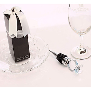 Pack of 3, Reusable Alloy Wine Champagne Beverage Bottle Stopper Beer Saver Cap Bar Wine Tool with Gift Box for Guests Adults Travel Bridal Party Supplies Engagement Wedding Gift (Ring Shape)